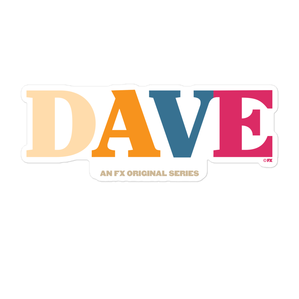 DAVE Multicolor Logo Die Cut Sticker | FX Networks Shop
