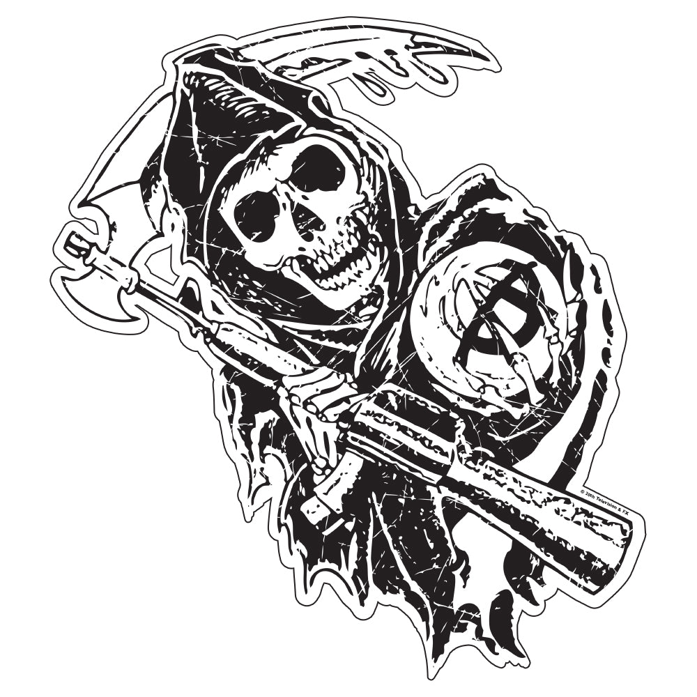 Soa Reaper Drawing Sensenmann Patch Back Patches Patch Keychains